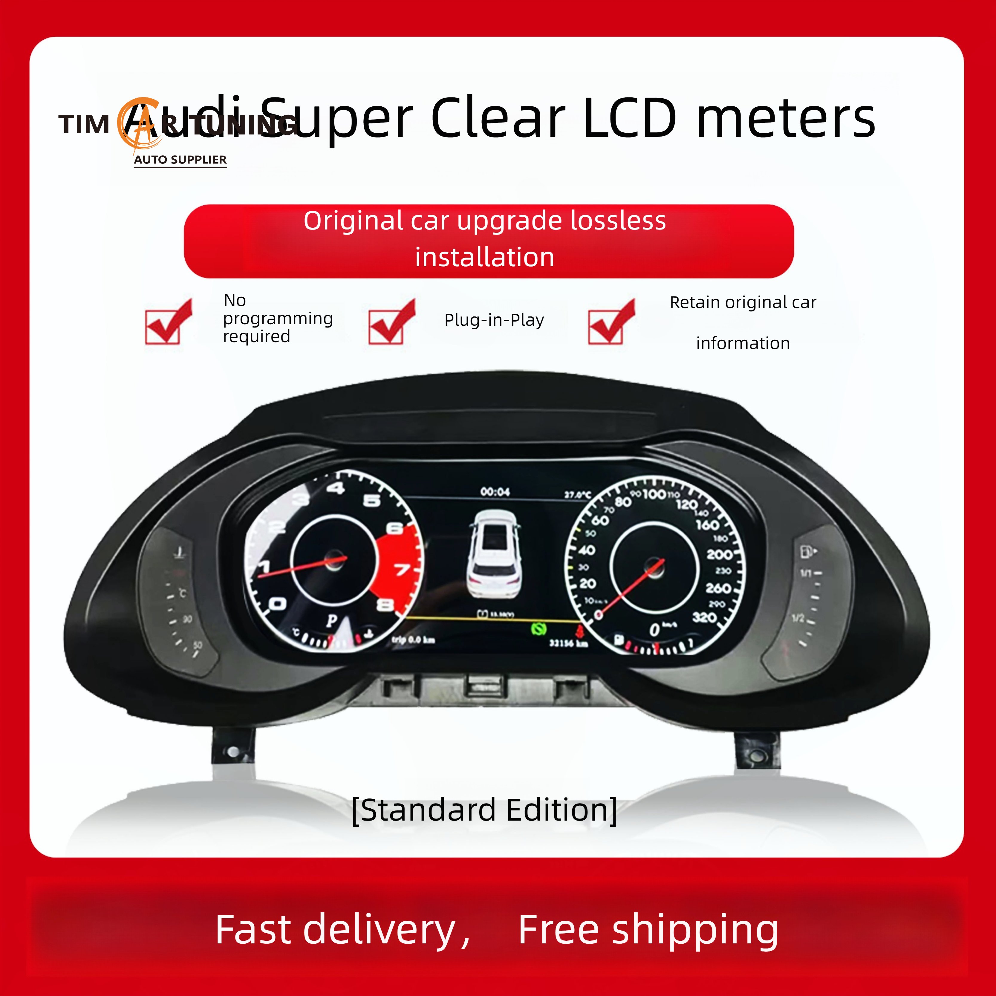 LCD Virtual Cockpit instrument cluster Fit For Audi A4 S4 A5 S5 B8 B9.5 ...