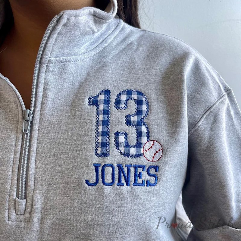 Proudstitch Custom player number and name Baseball Embroidery Design ...