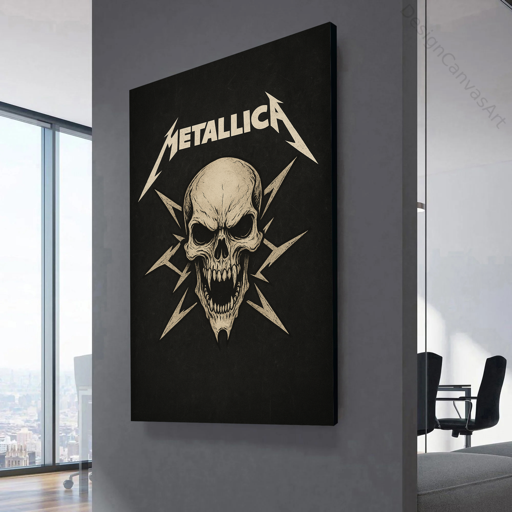 Metallica Scary Guy Canvas | James Hetfield Skull Art
