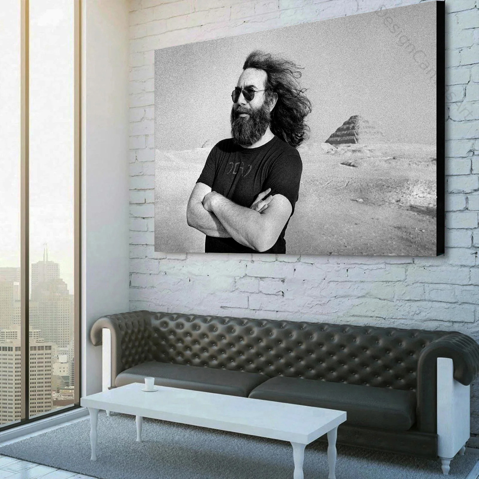 Jerry Garcia Egypt Canvas | Grateful Dead Pyramids Art