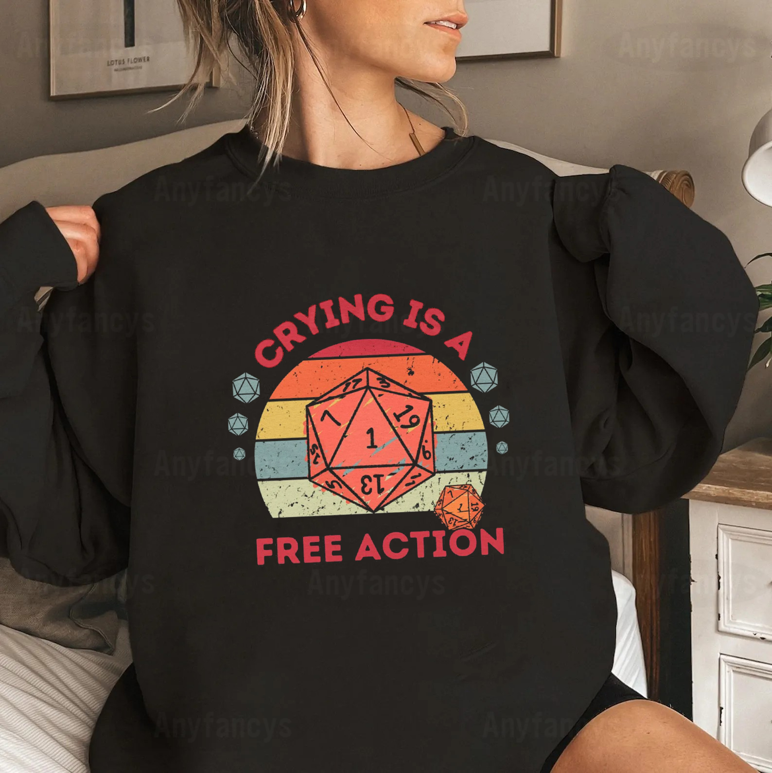 Dnd Crying Is a Free Action Unisex T-shirt/Crewneck/Hoodie